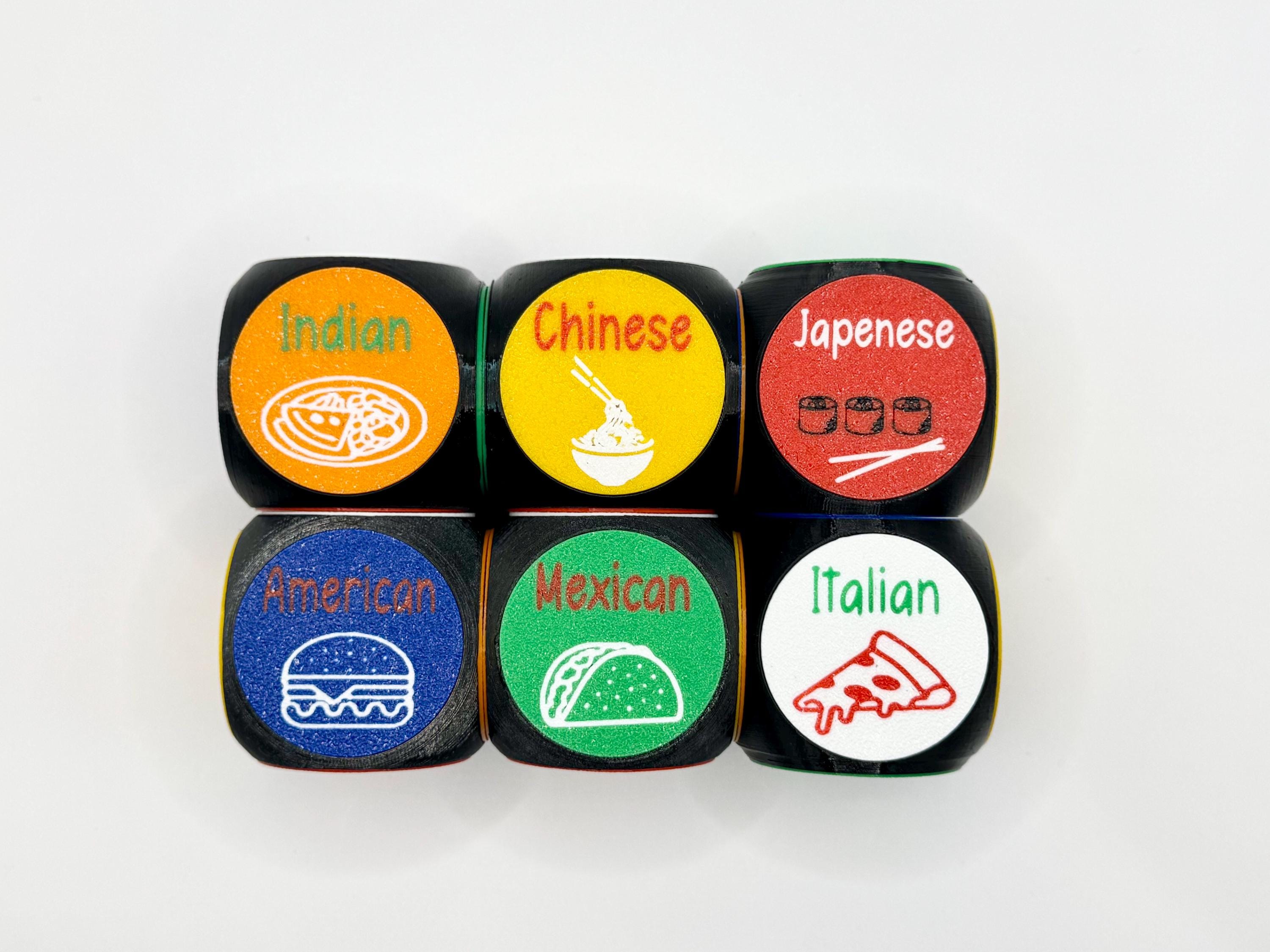 What to Eat GIANT DICE Food Decision Making for Takeaway Eat Out Dinner ...