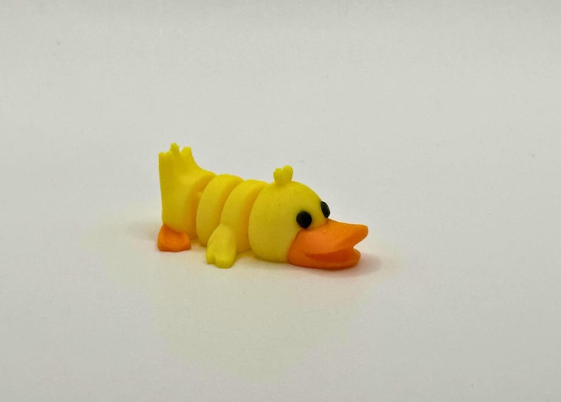 DUCK POCKET PET 3d Printed Flexi Fidget Sensory Articulated Toy Rubber ...