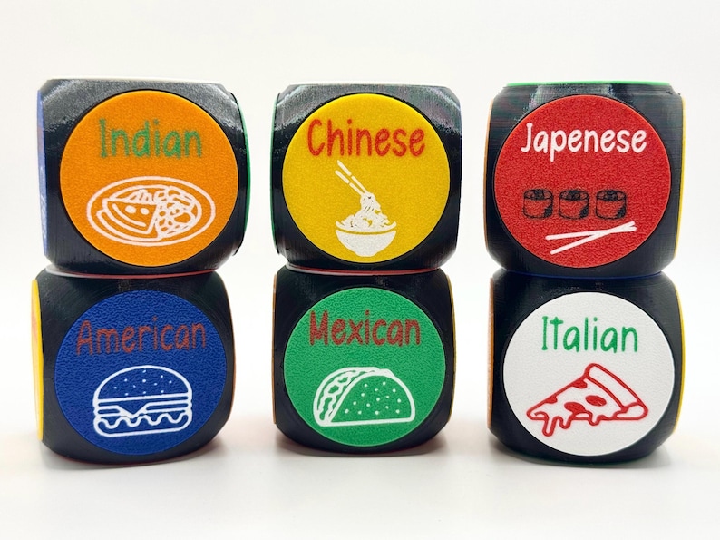 What to Eat GIANT DICE Food Decision Making for Takeaway Eat Out Dinner ...