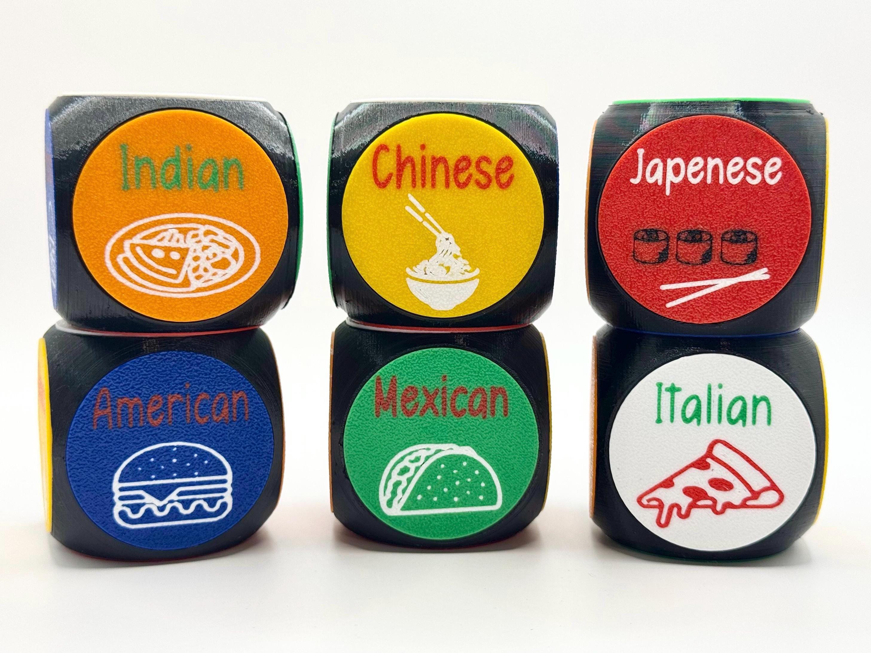 What to Eat GIANT DICE Food Decision Making for Takeaway Eat Out Dinner ...