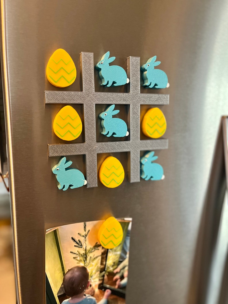 Easter Magnetic Tic Tac Toe Set, Easter, Bunny, Eggs, Fridge, Games ...