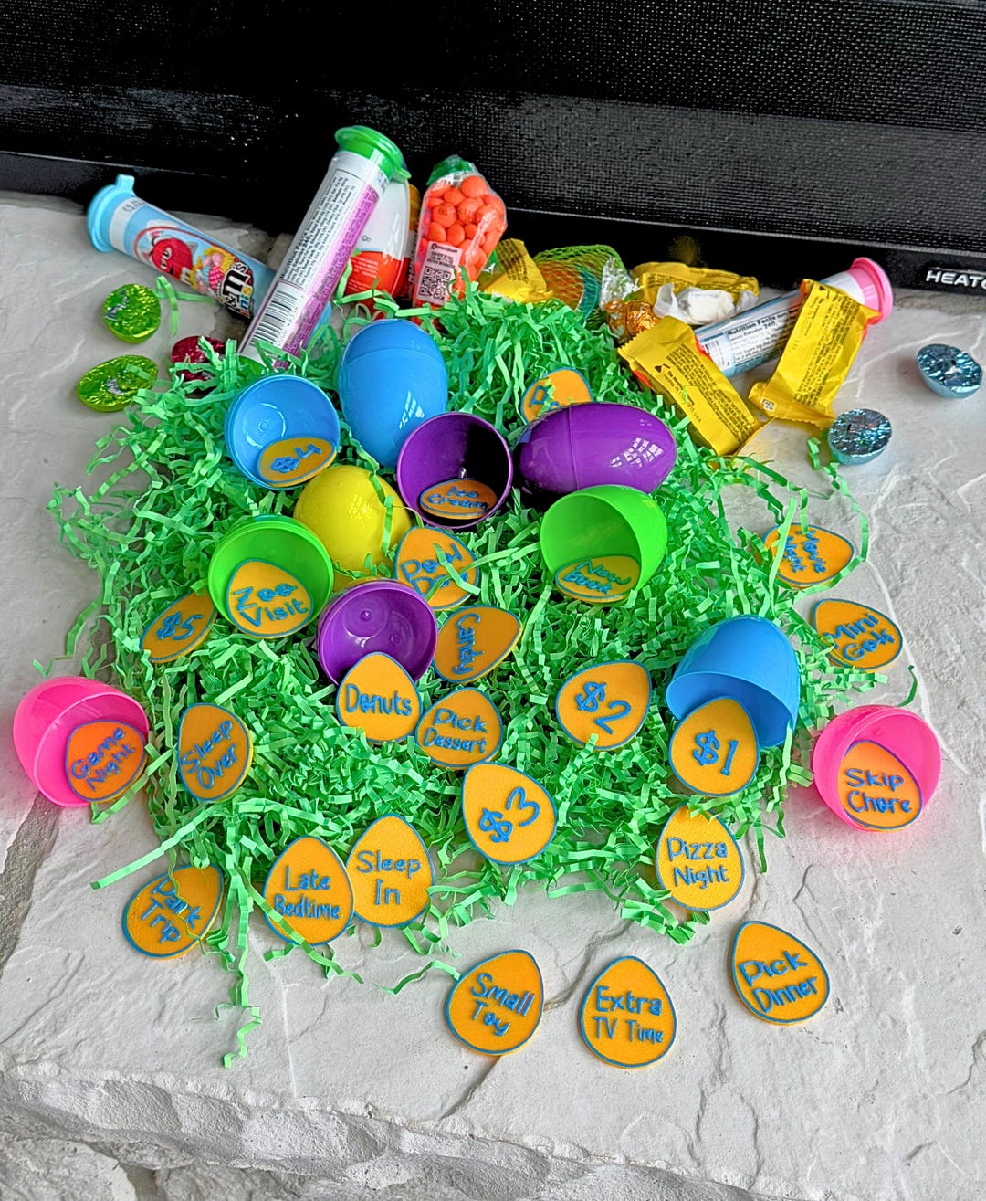 Egg Shape Tokens for Easter Egg Hunt Filler Reusable Rewards Coupons ...