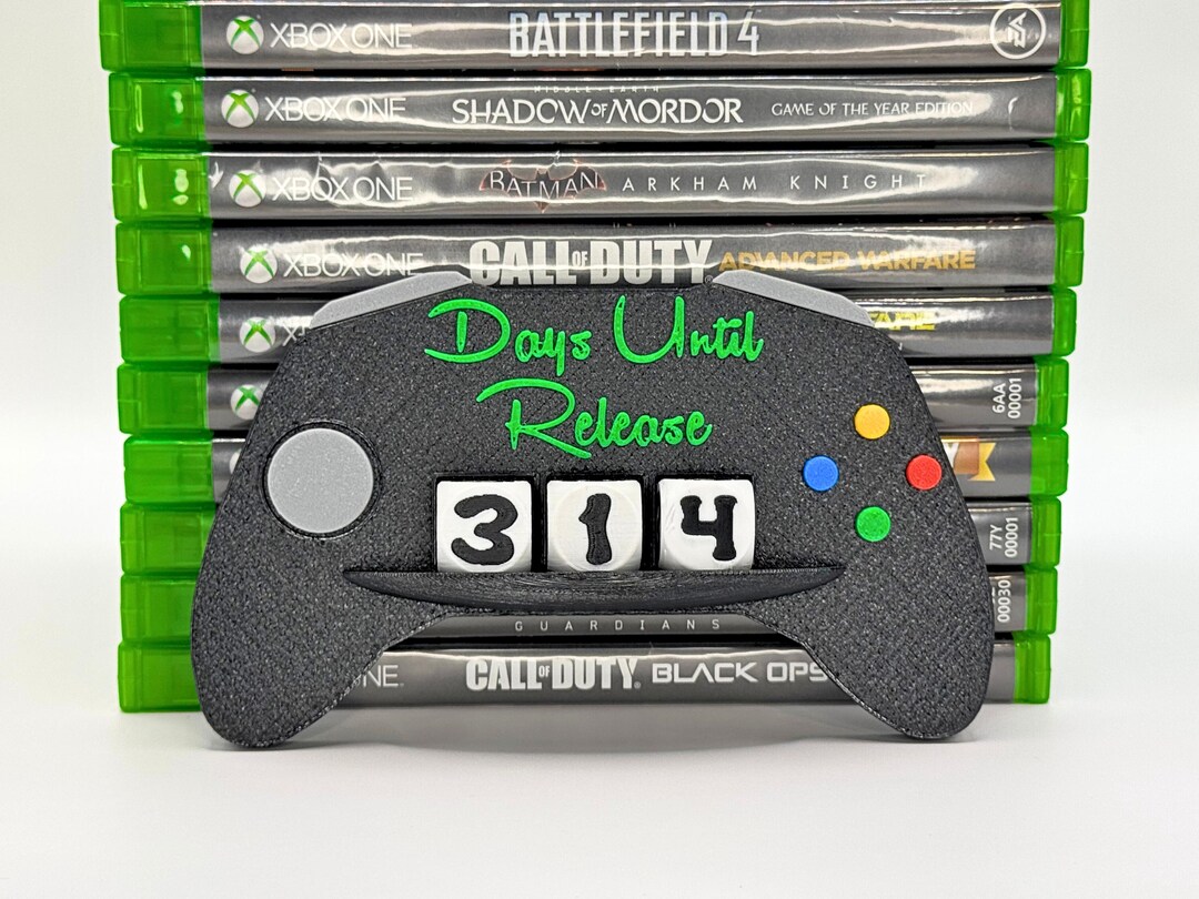 Video Game Countdown Console Controller Gamer Accessory Reminder Days ...