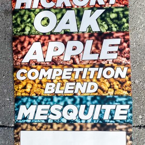 Pellet Smoker Bucket Labels Gift for Husband Garage Organizing Pellet ...