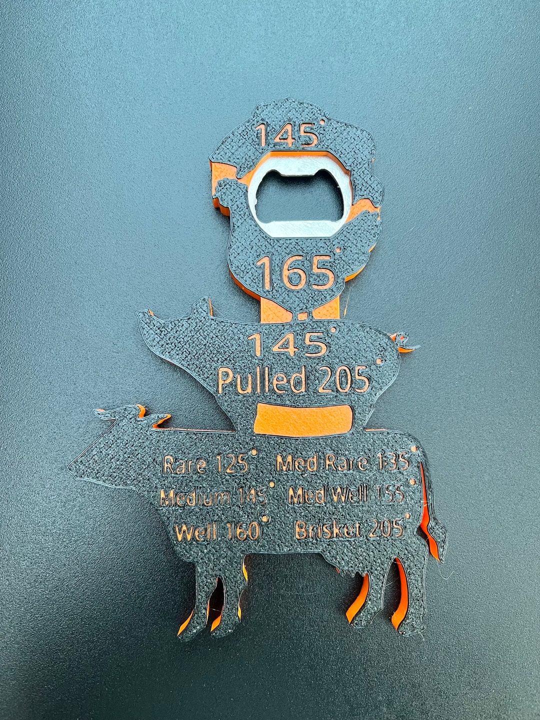 Blackstone Inspired Plastic Magnet BBQ Gift for Him Temperature for Man ...