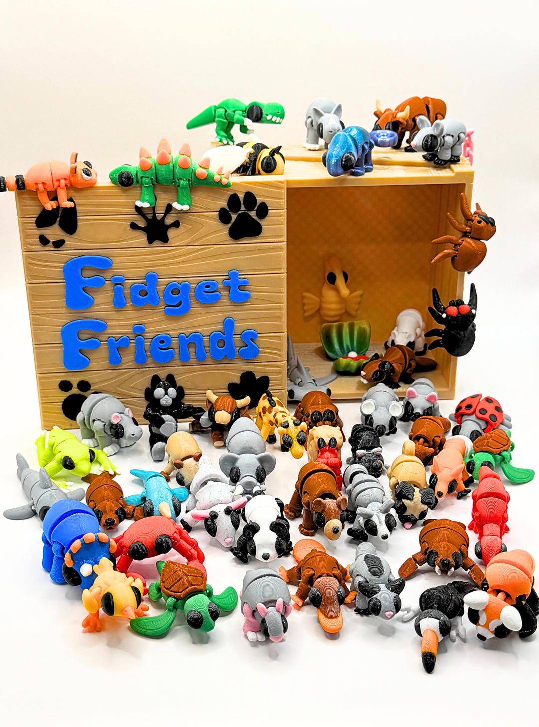 JUMBO Pocket Pets BULK BUY- 50 Articulating Mini Fidget Animals 3D ...