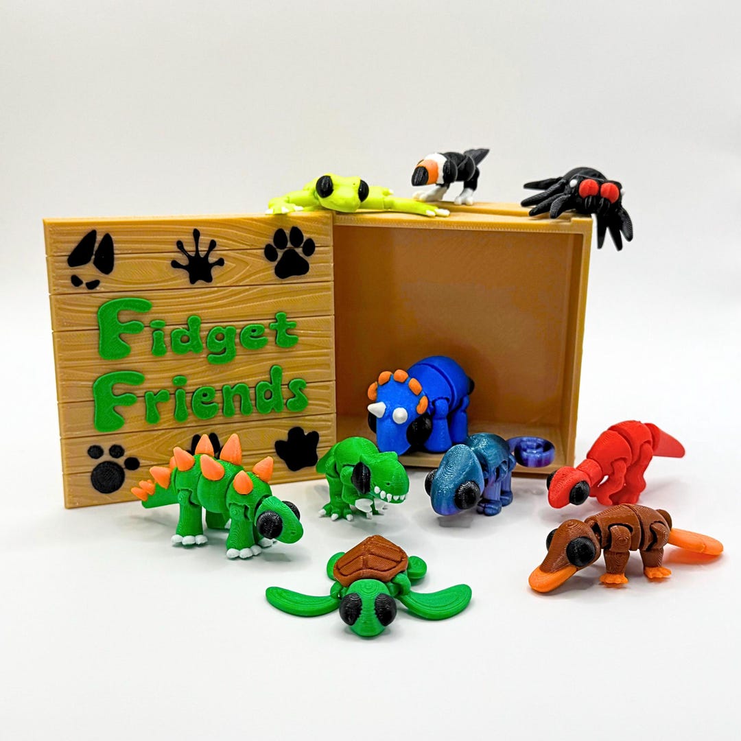 Articulated DINOSAUR and ANIMALS SET 3D Printed Articulated Movable ...