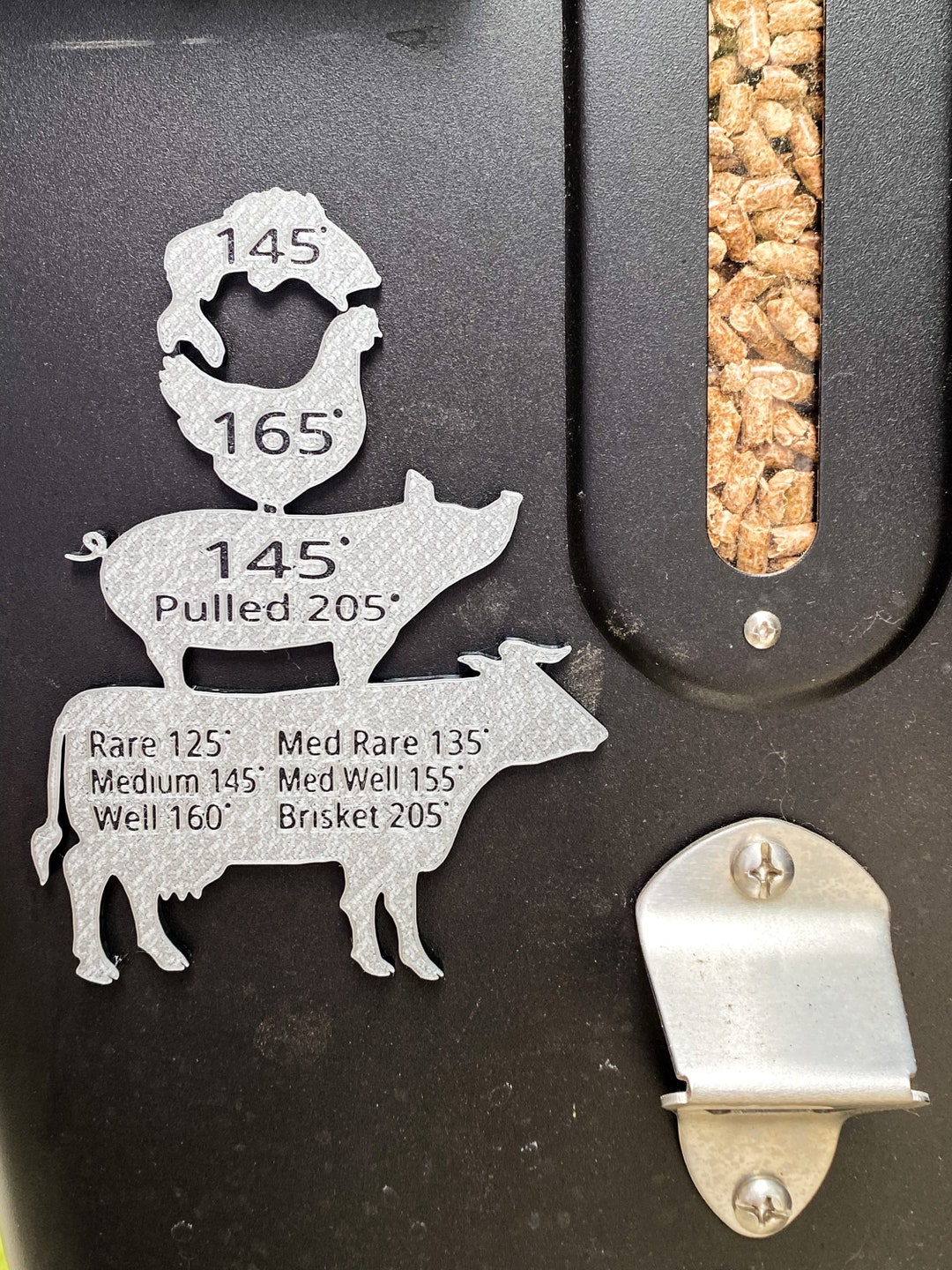 Pit Boss Inspired BBQ Plastic Magnet Decor on Grills Man Cave Gift for ...