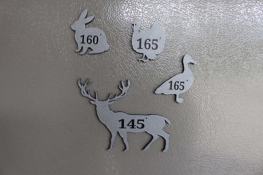 Hunting Animal Cooking Temperature Magnet Set Hunting Decor for Him ...