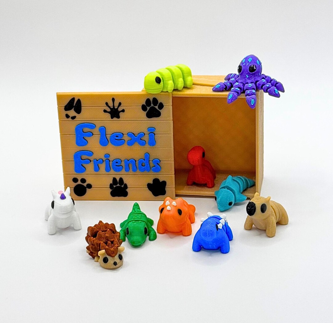 MINI Pocket Pets Fidget Animals Cute 3D Printed Collectable Figures ...