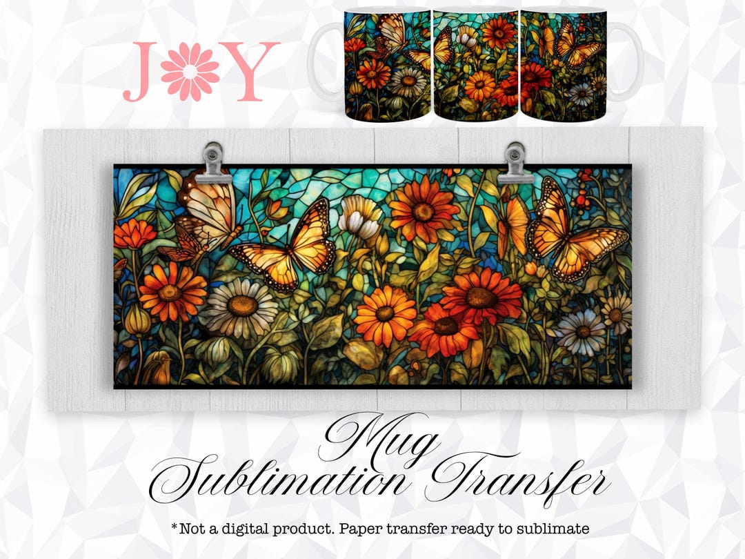 Sublimation Transfer, Butterflies Wrap for Mugs, Sublimation Paper ...