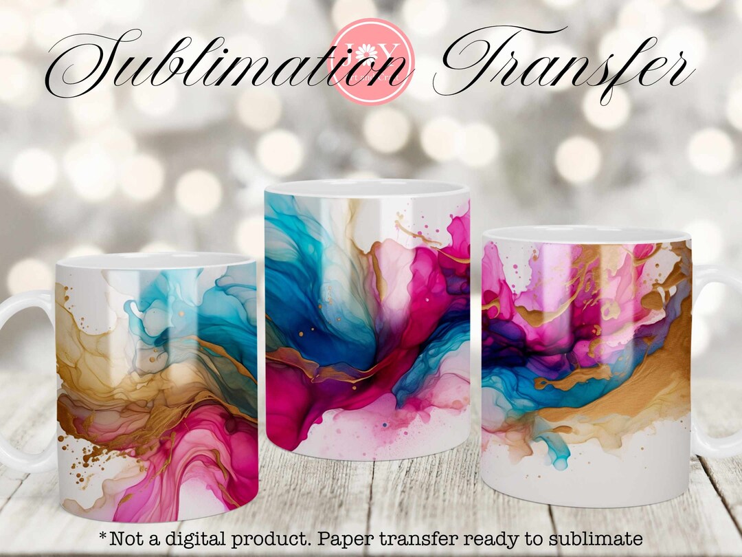 Sublimation Transfer, Alcohol Ink Wrap for Mugs, Sublimation Paper ...