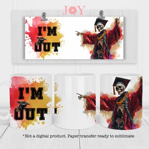 Sublimation Transfer for Mugs, Graduation Printed Sheet Ready to Press ...