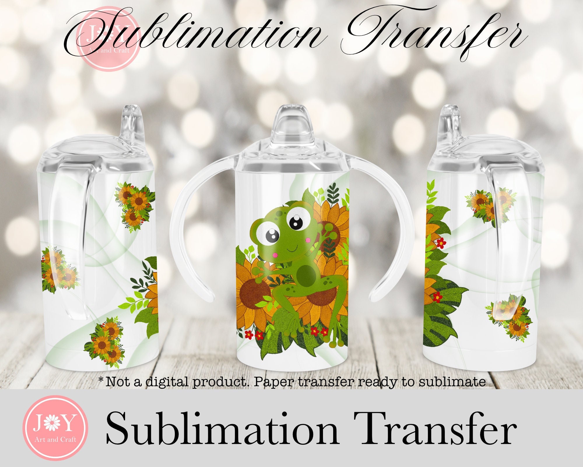 Cute Frog Sublimation Transfer 12 Oz Sippy Cup Sublimation - Etsy