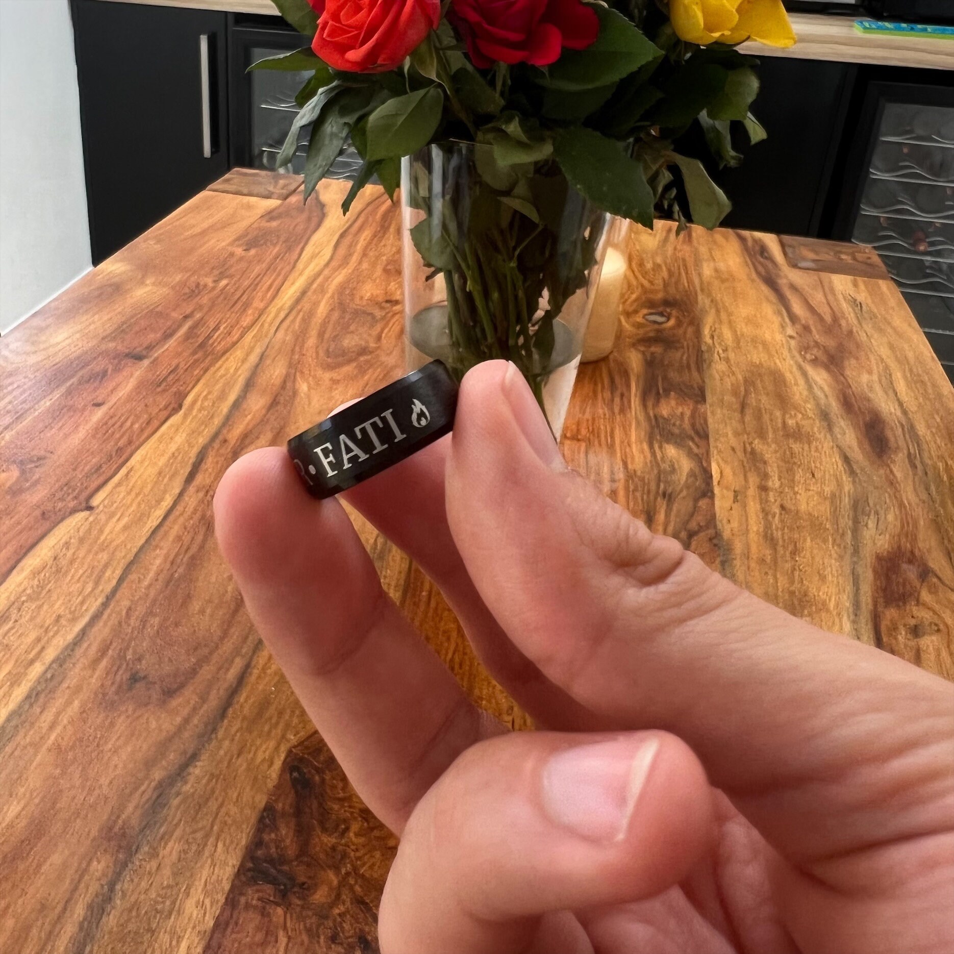 Stoic Ring Stoicism Black Band Philosophy Ring Amor Fati - Etsy UK