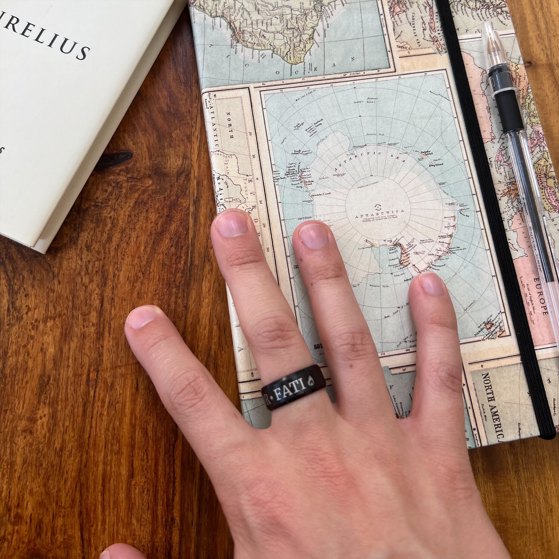 Stoic Ring Stoicism Black Band Philosophy Ring Amor Fati - Etsy UK