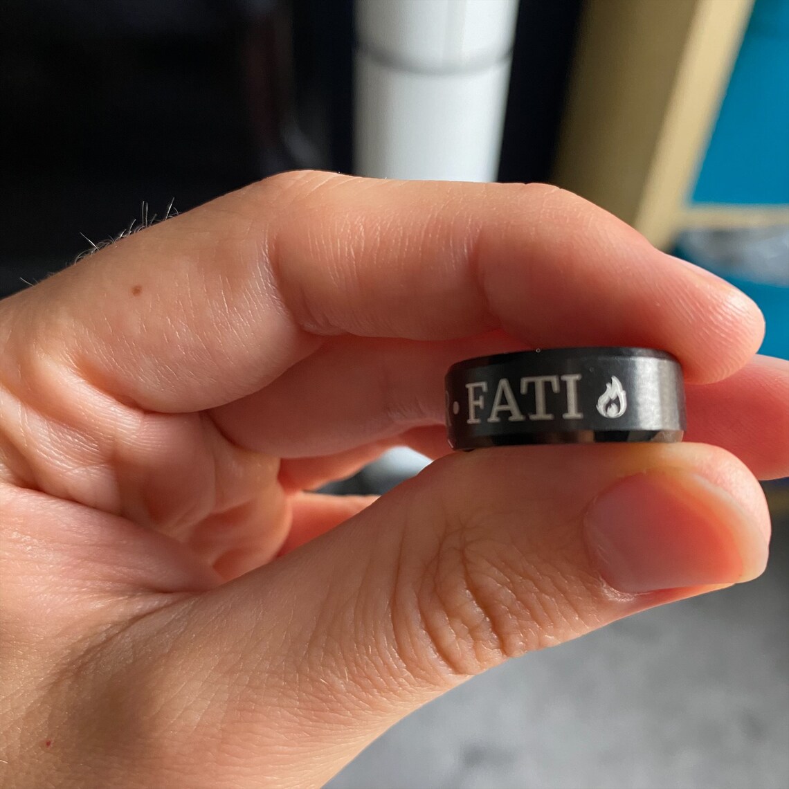 Stoic Ring Stoicism Black Band Philosophy Ring Amor Fati - Etsy UK