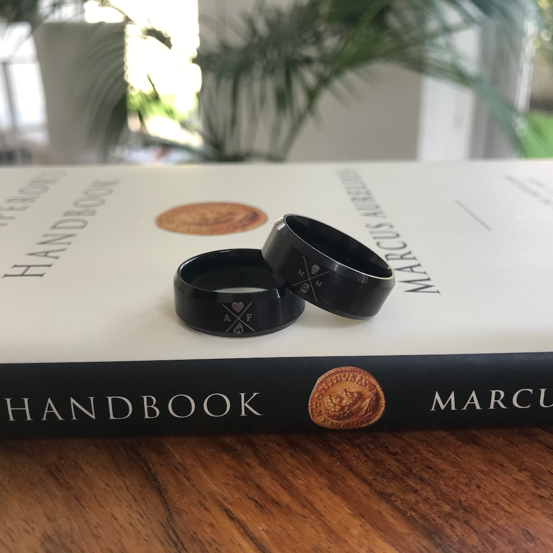 Memento Mori Ring | Amor Fati Ring | Stoicism Ring Set of 2 | Stoic ...