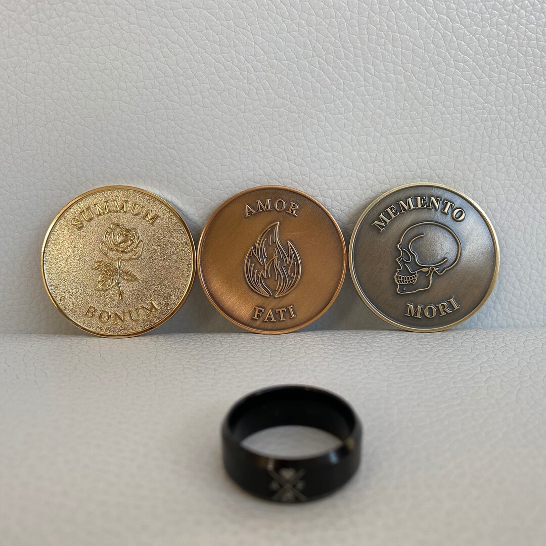 Stoic Medallion and Stoic Ring Collection Memento Mori Amor - Etsy