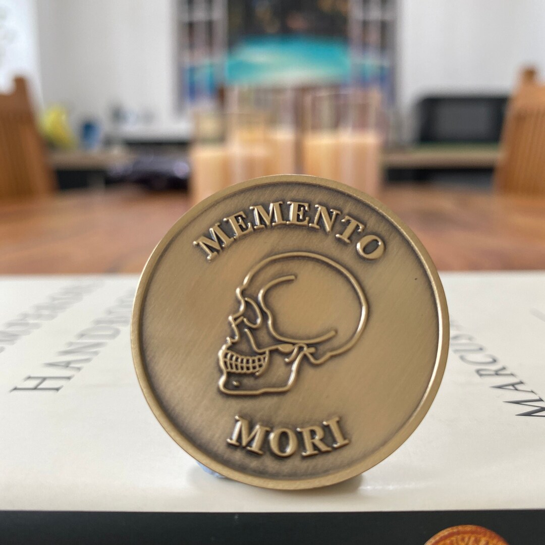 Memento Mori Coin Momento Mori Coin Stoic Coin Marcus Aurelius ...