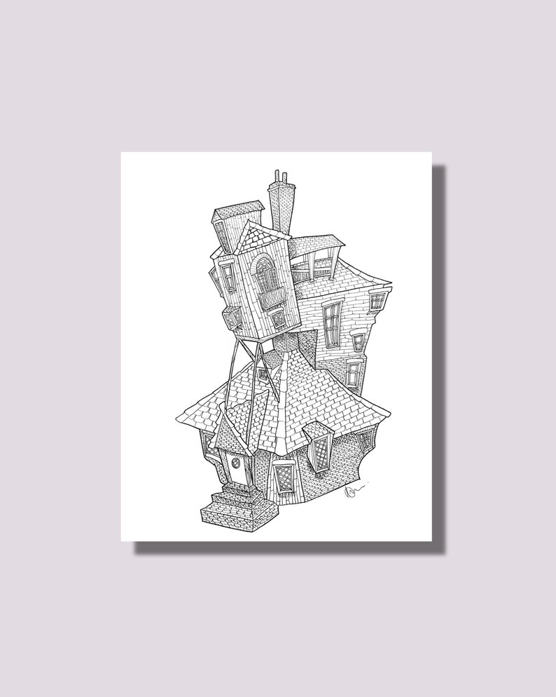 Harry Potter the Burrow Illustration Print - Etsy UK