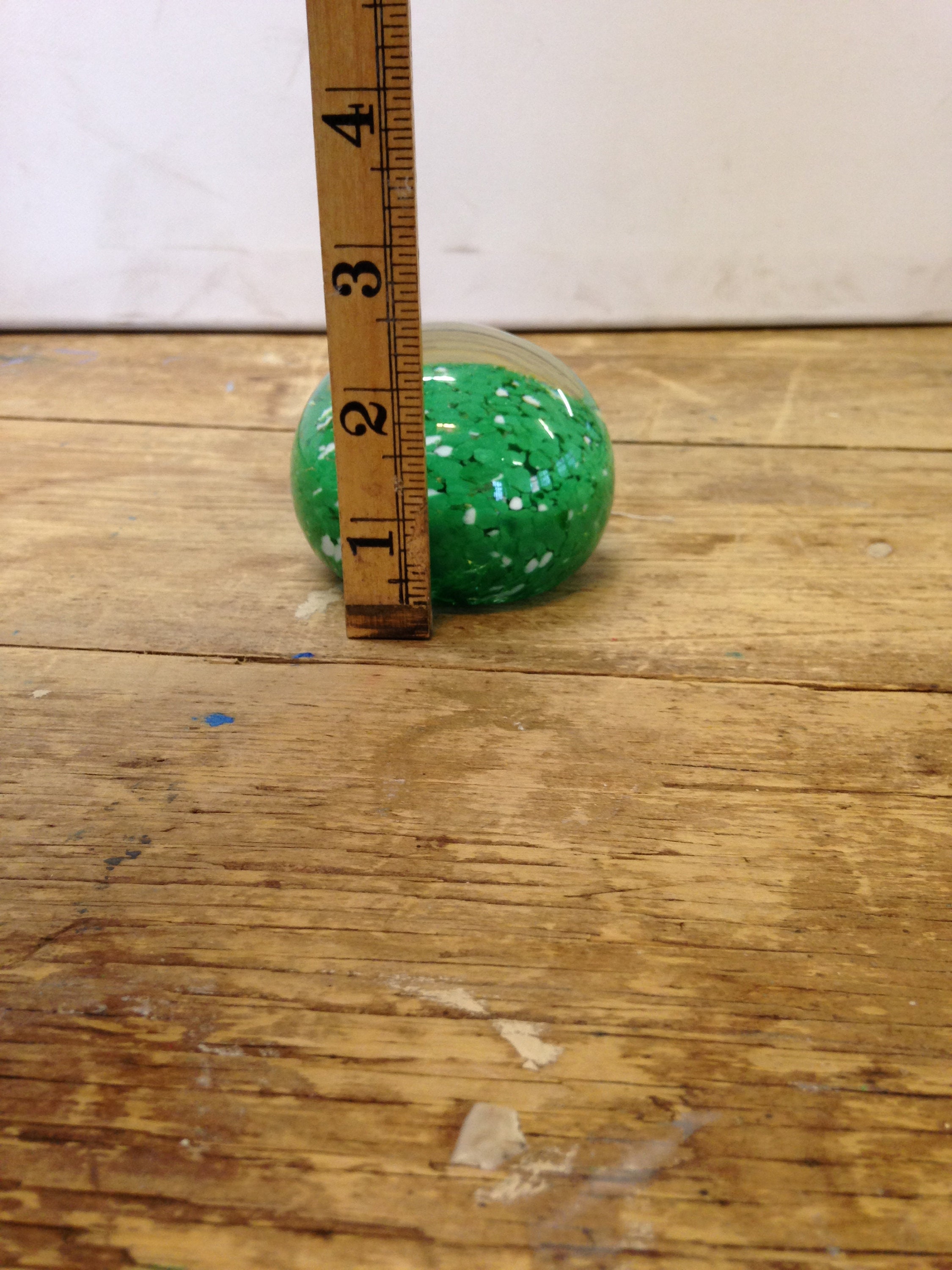 Vintage Speckled Green Glass Paperweight With a Lovely Pattern - Etsy UK