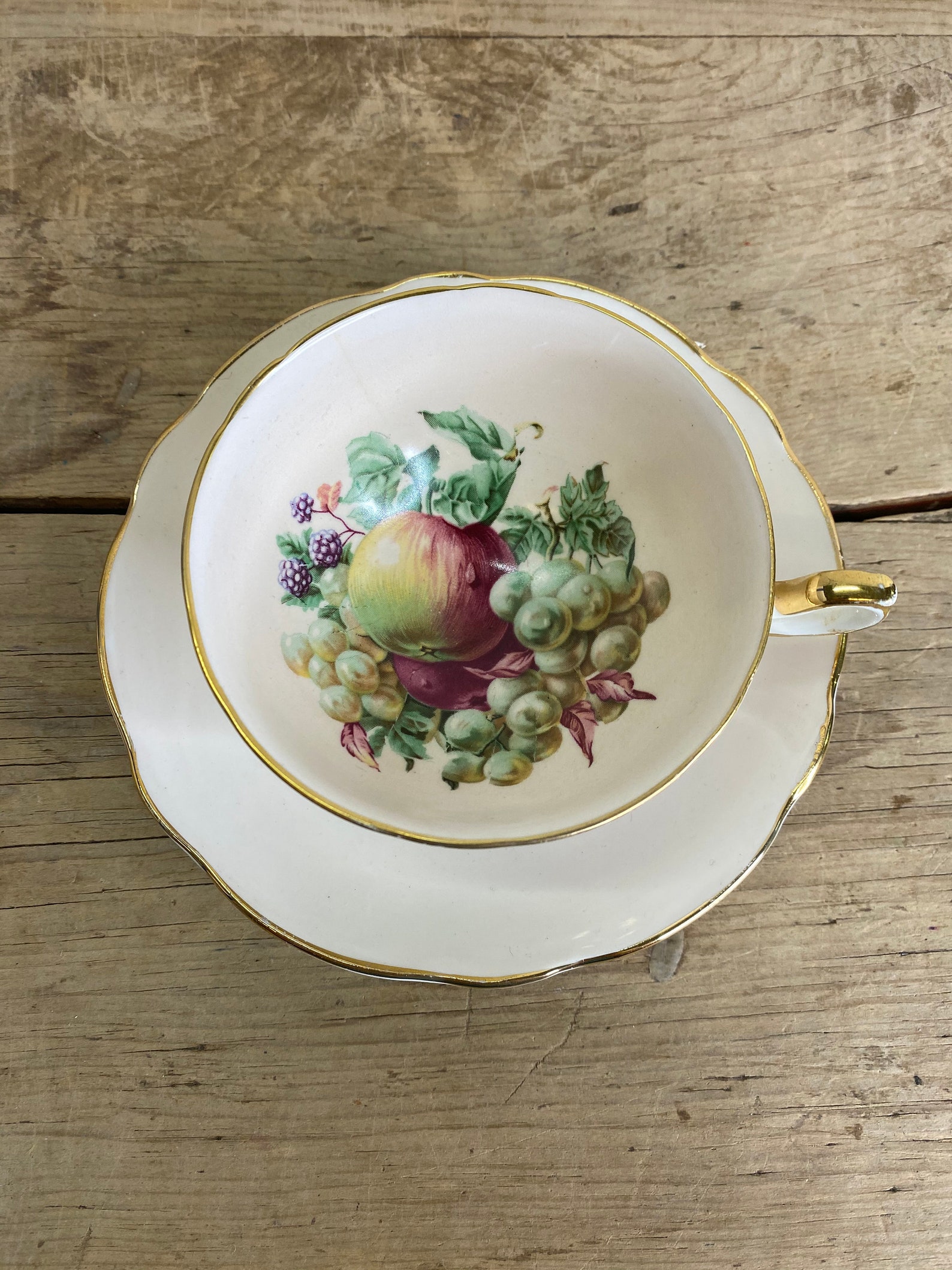 Vintage Regency Footed Tea Cup and Saucer Set Yellow and - Etsy UK