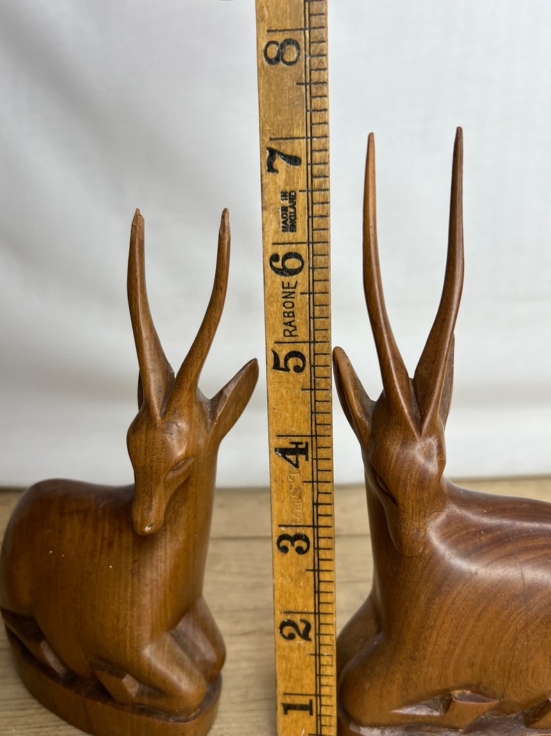 Vintage Hand Carved Antelope Figure / Ornament. Good Condition - Etsy