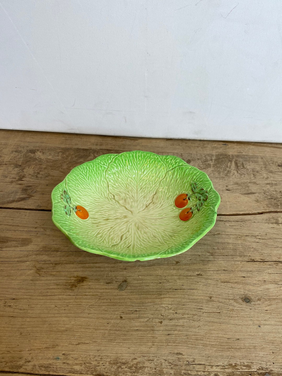 Vintage Green and Red Tomato Beswick Ware Round Bowl / Dish. Crazed ...