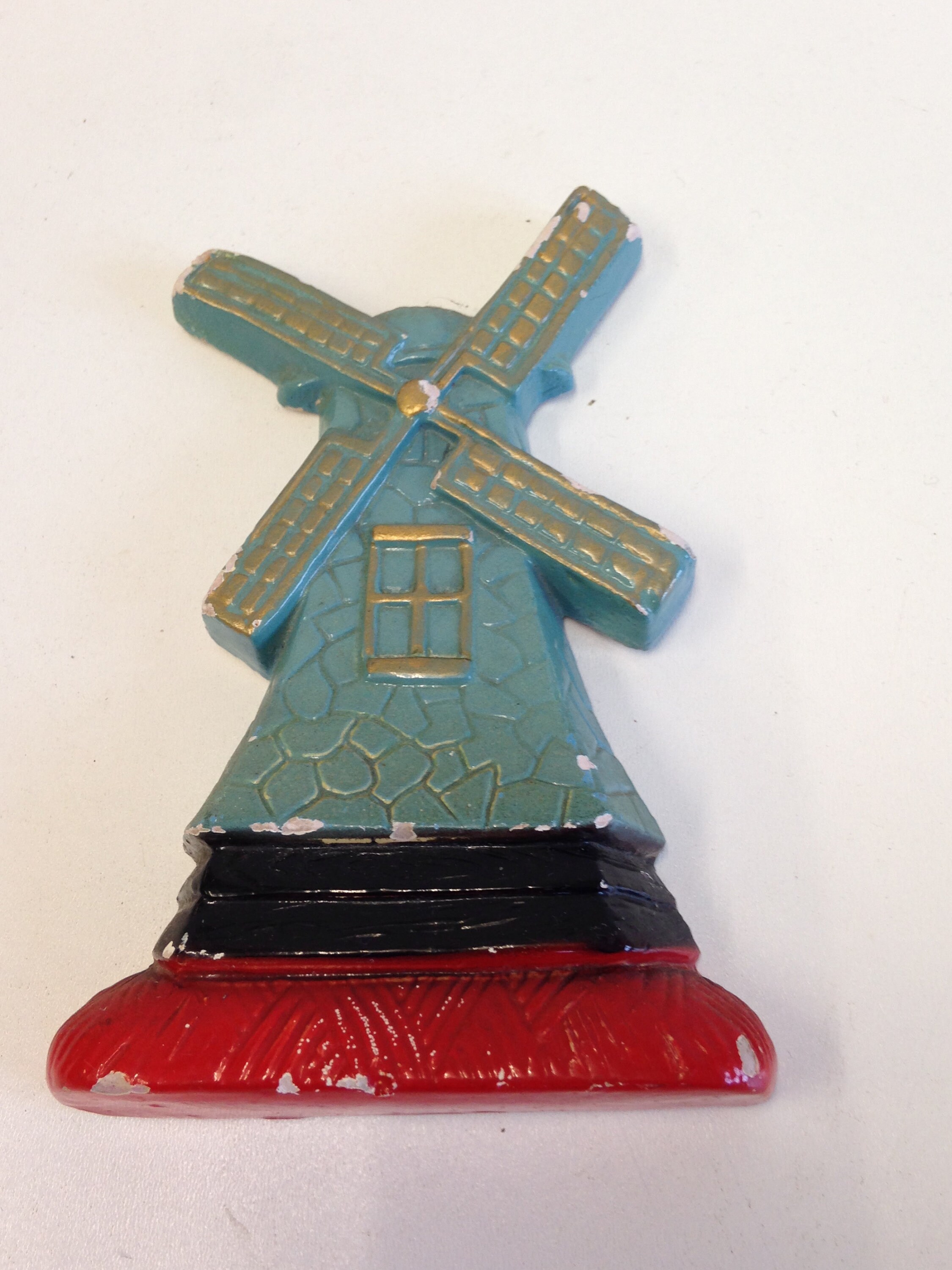 Vintage Chalk Ware or Plaster Hand Painted Windmill Wall | Etsy
