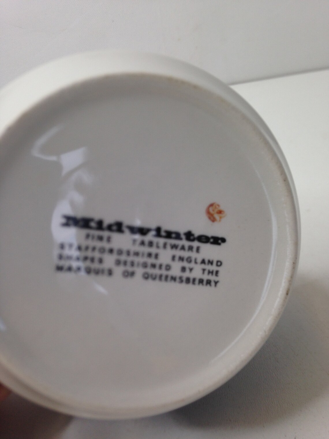 Vintage Blue Geometric Pattern Midwinter Designed by the - Etsy