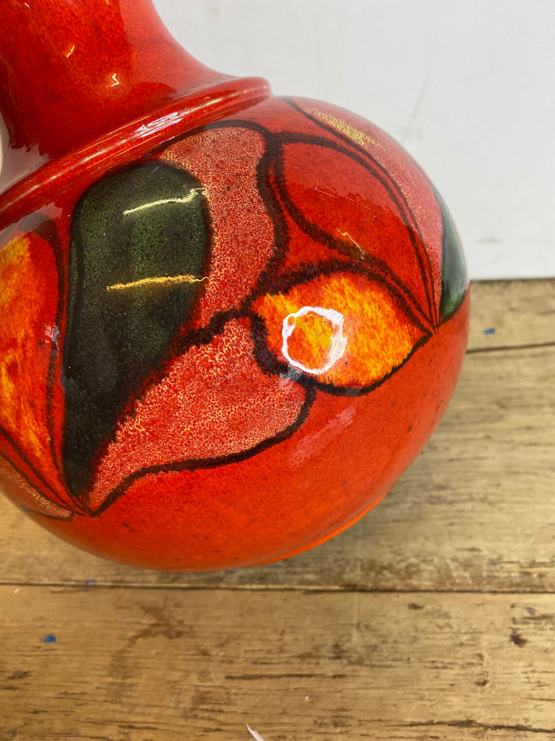 Vintage 1960's West Germany Scheurich Vase 66-25 Red | Etsy