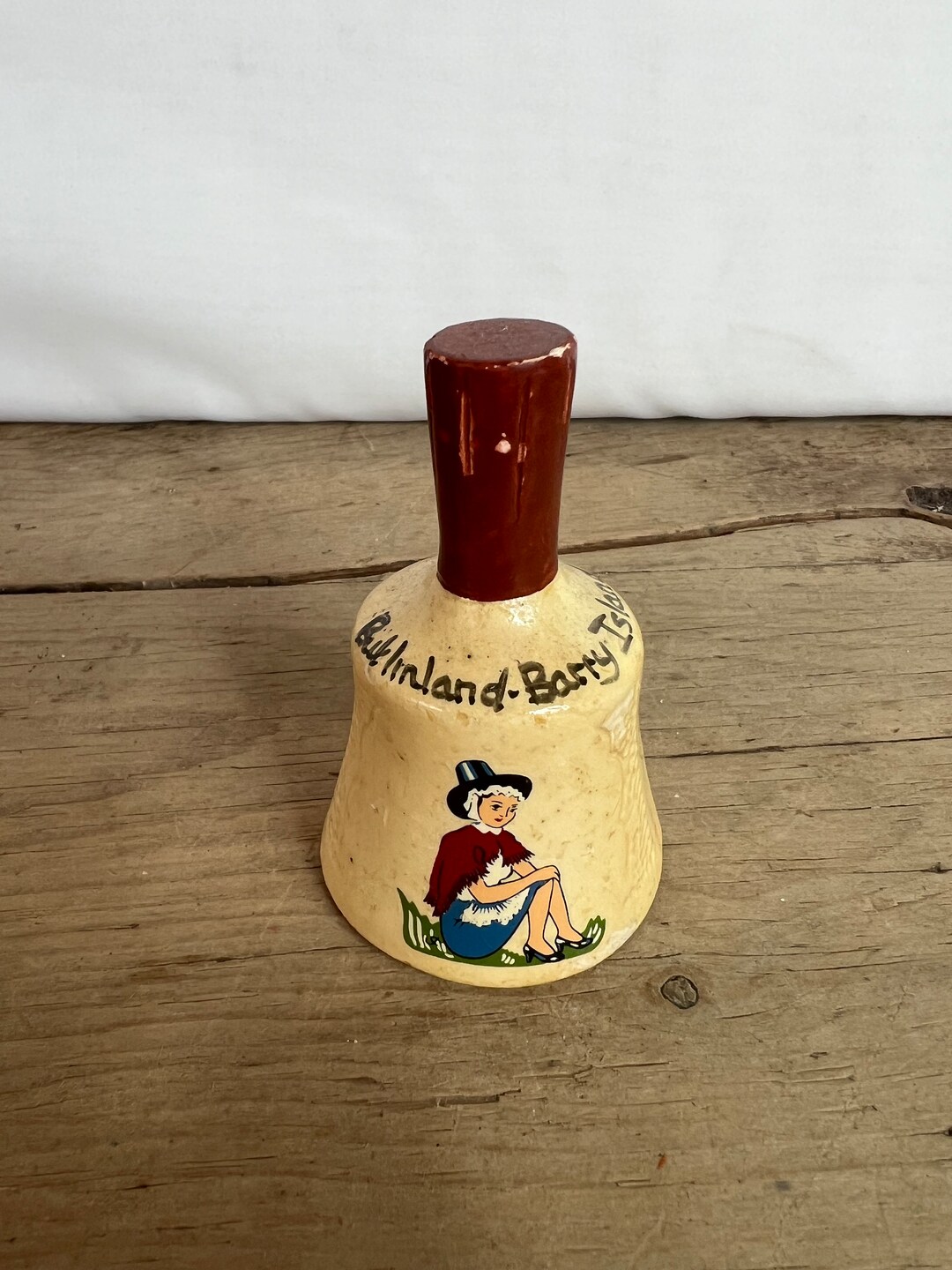 Vintage Chalk Ware Butlin Land Barry Island Ceramic Miniature Bell ...