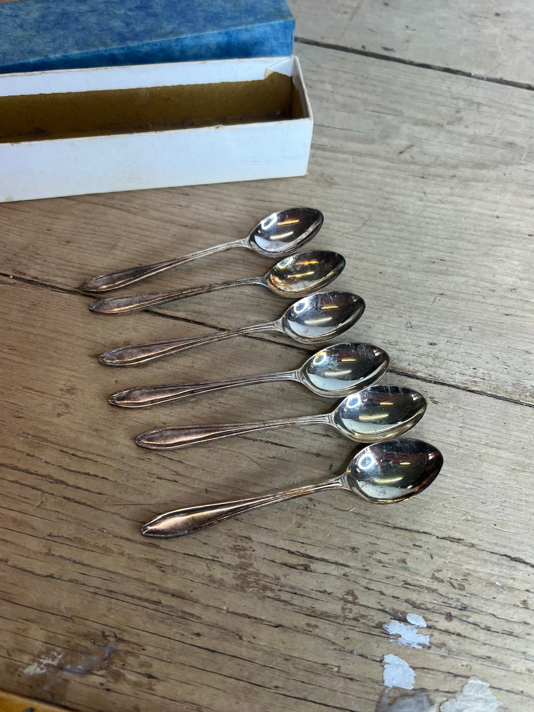 Vintage Set of 6 Boxed EPNS Egg Spoons. in Good Condition - Etsy