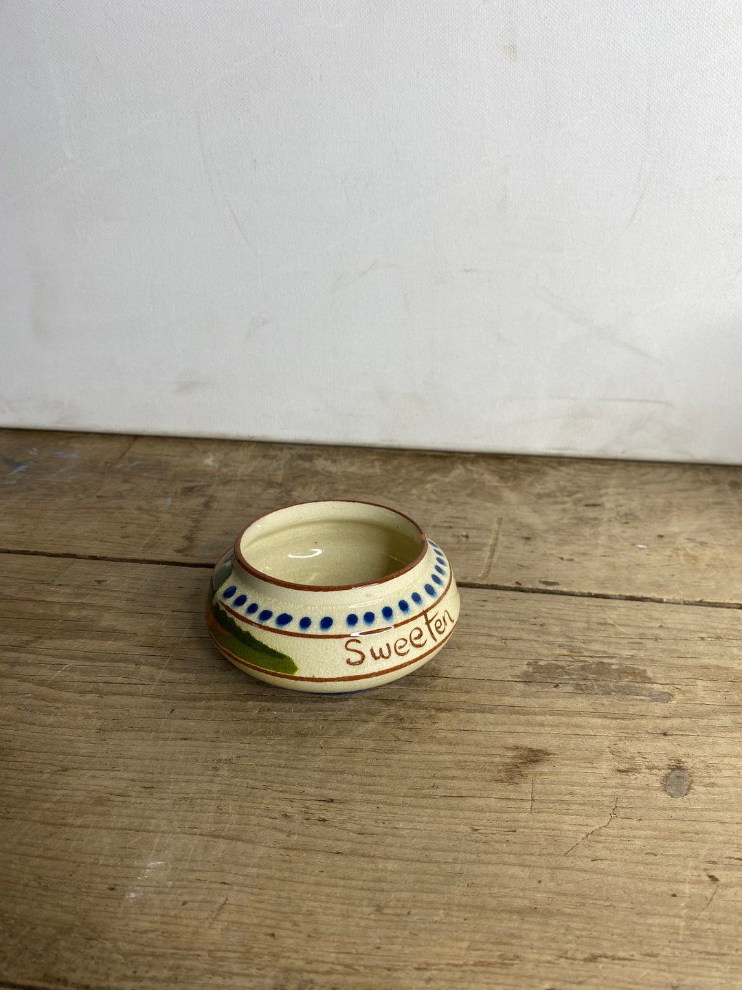 Vintage Collectible Devon Ware Torquay Sugar Bowl Sweeten to Your ...