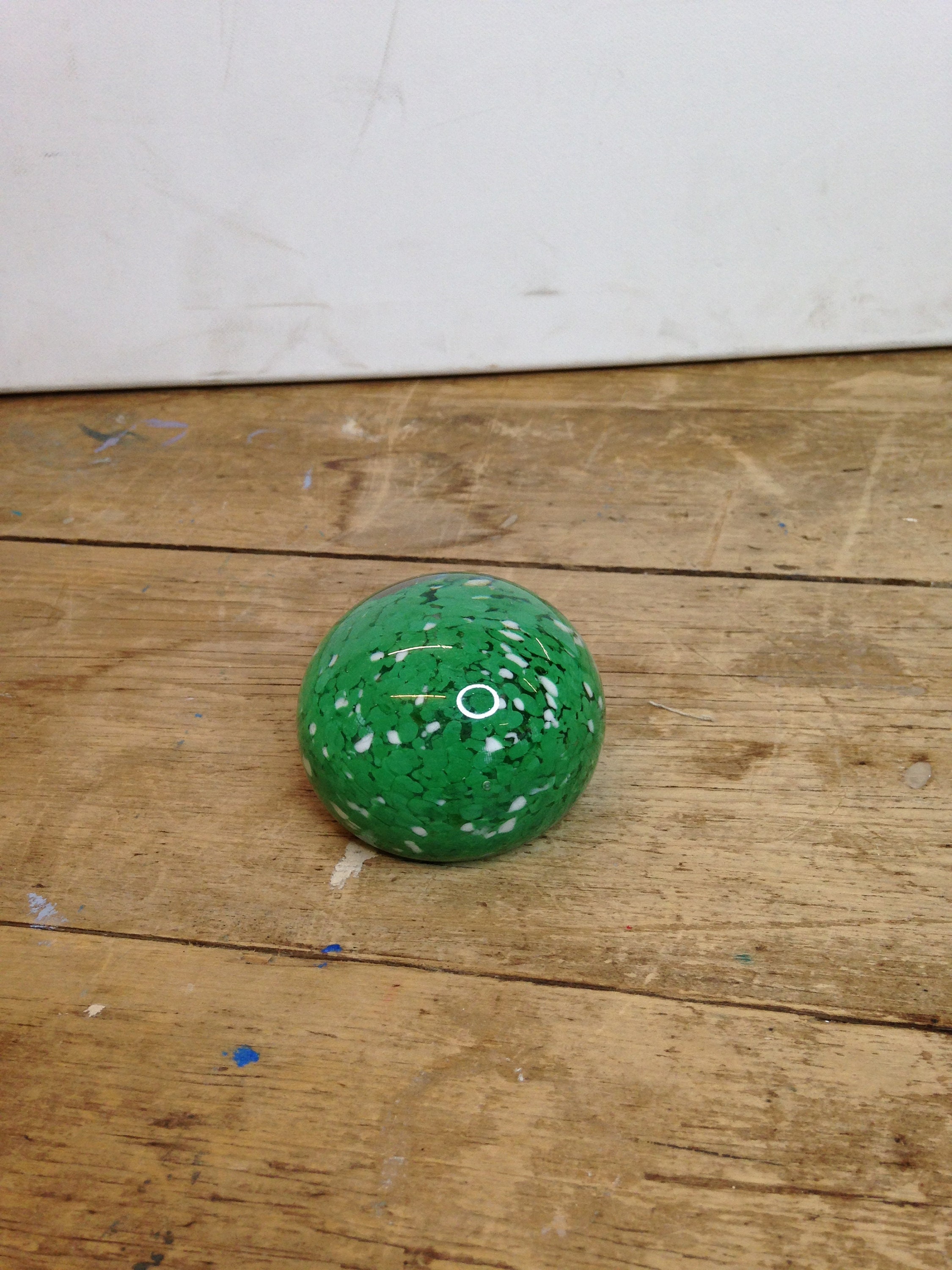 Vintage Speckled Green Glass Paperweight With a Lovely Pattern - Etsy UK