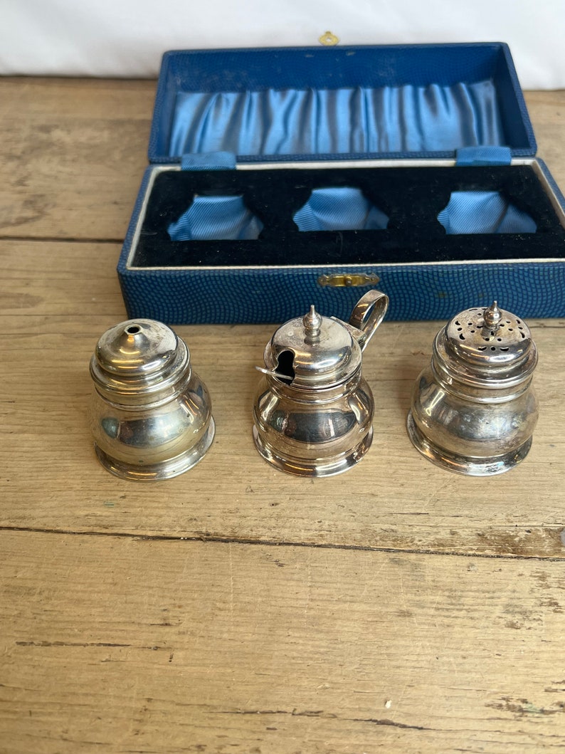Vintage Boxed EPNS Cruet Set Salt Pot Pepper Shaker and - Etsy