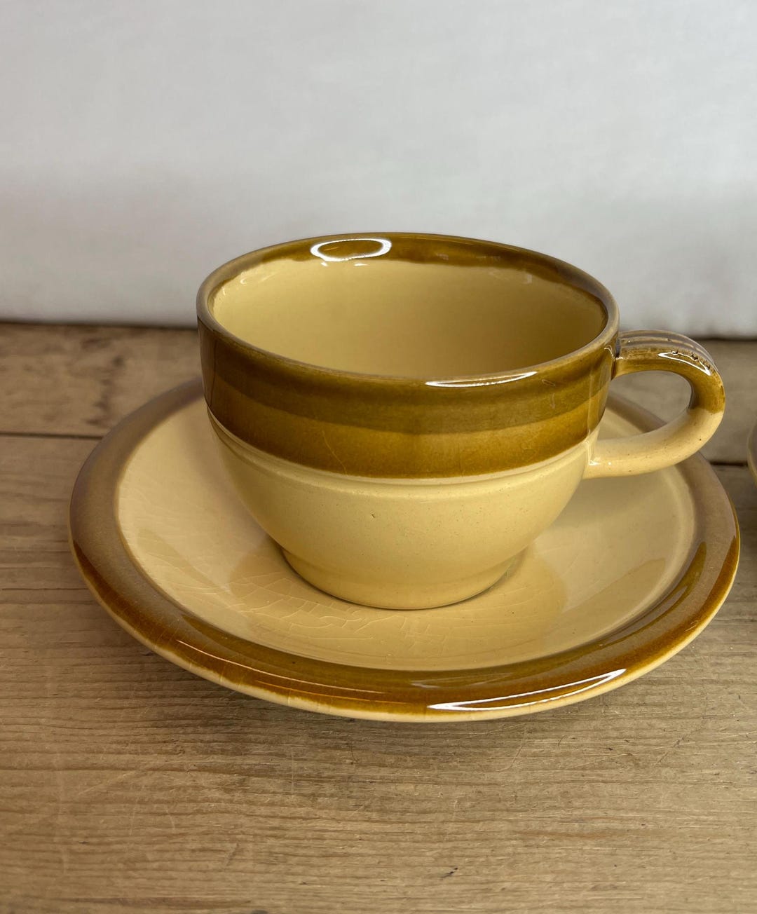 Vintage TG Green Granville Chunky Brown Tea Cup and Saucer. Good ...
