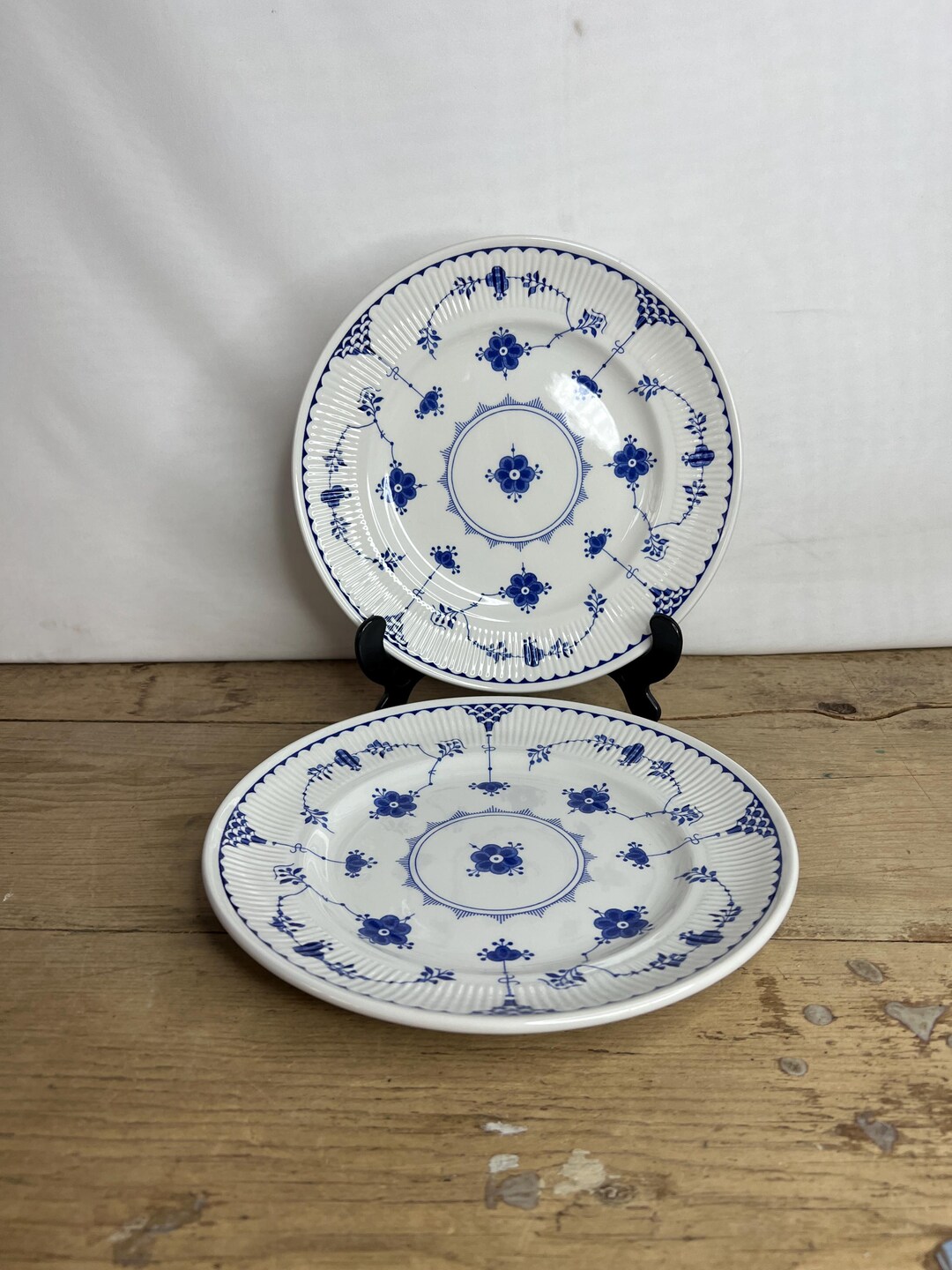 Vintage Pair of Masons Denmark Blue & White 9 Inch Salad / Dessert ...