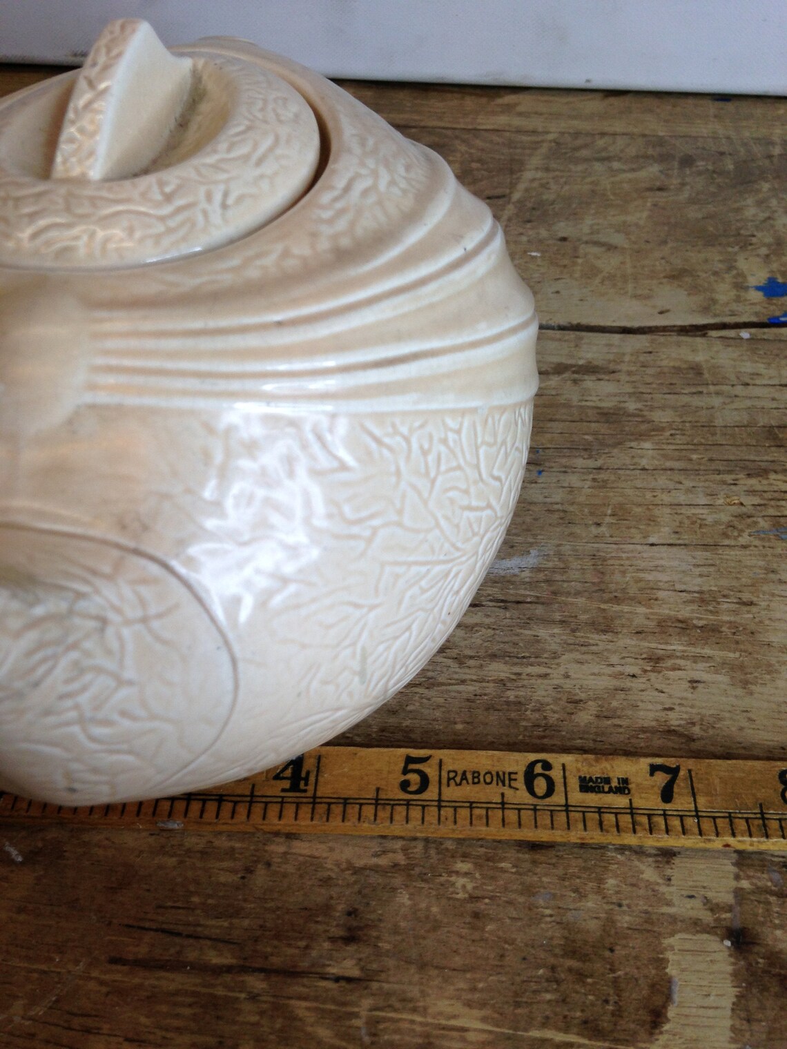 Vintage Portland Potteries Cobridge PPC Beige Art Deco Teapot - Unusual ...