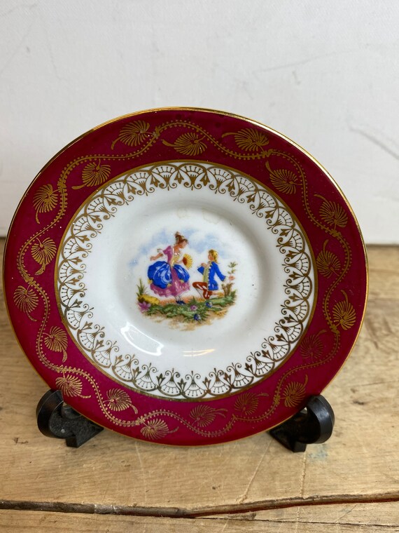 Vintage Limoges Red and Gold Fine Bone China Renaissa… - Gem