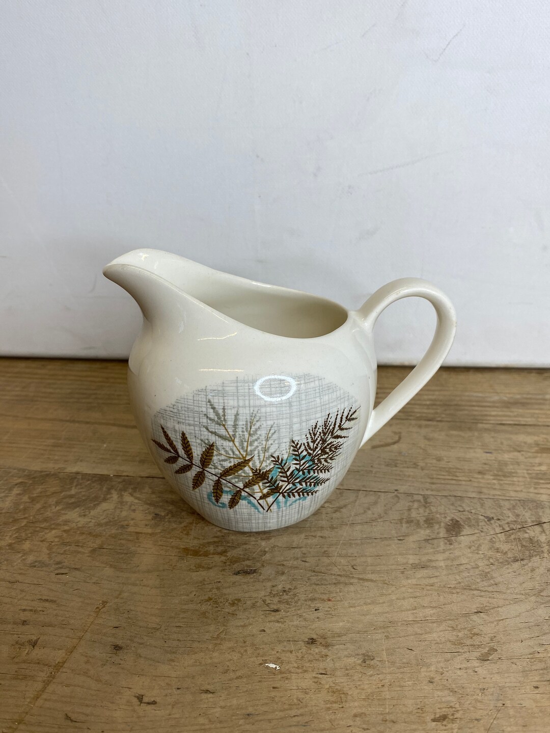 Vintage J & G Meakin SOL White With Wheat Pattern Milk Jug Pretty ...