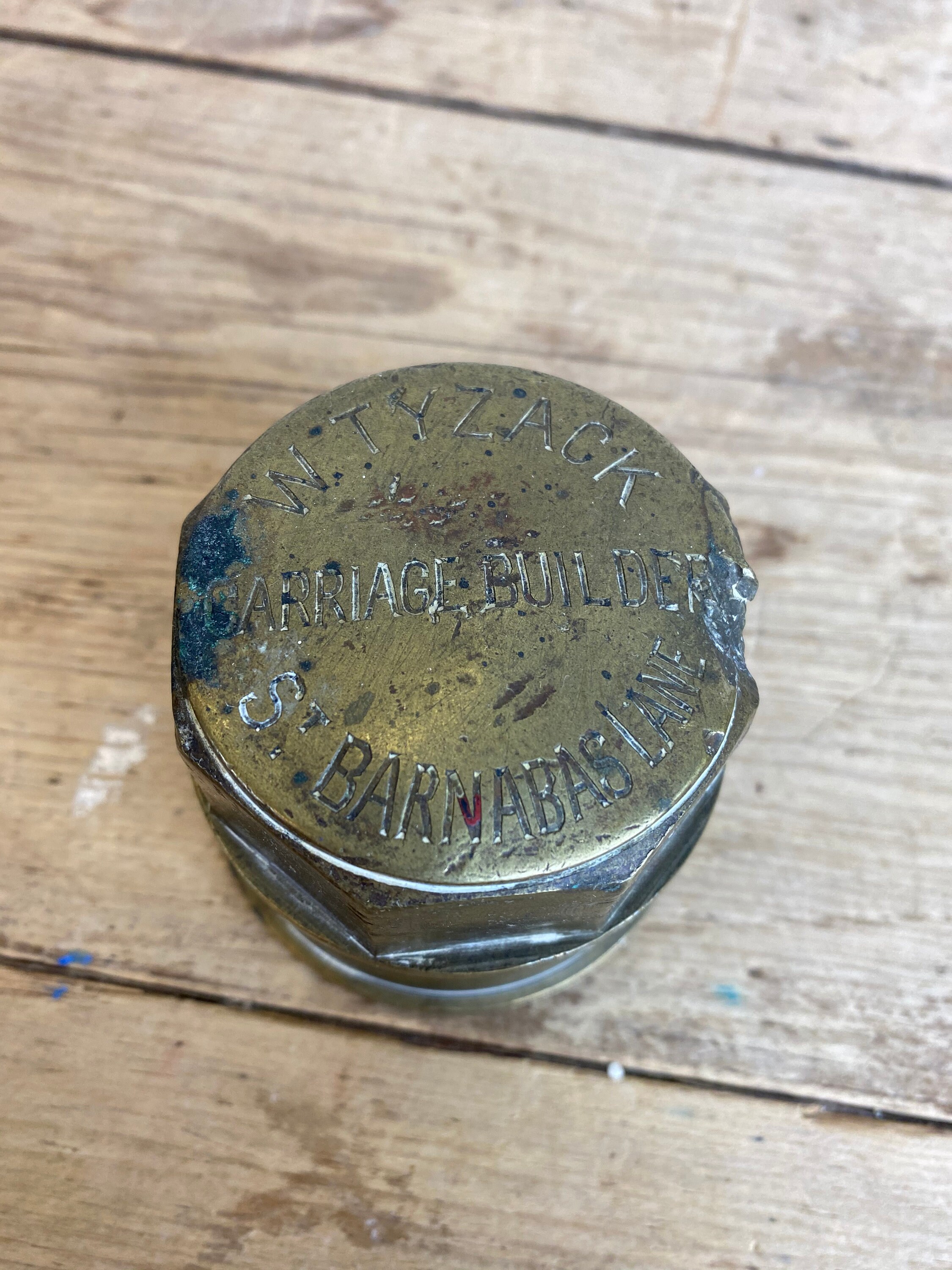 Antique Wagon Wheel Nut Solid Brass Chunky Brass Ornament / Paperweight ...