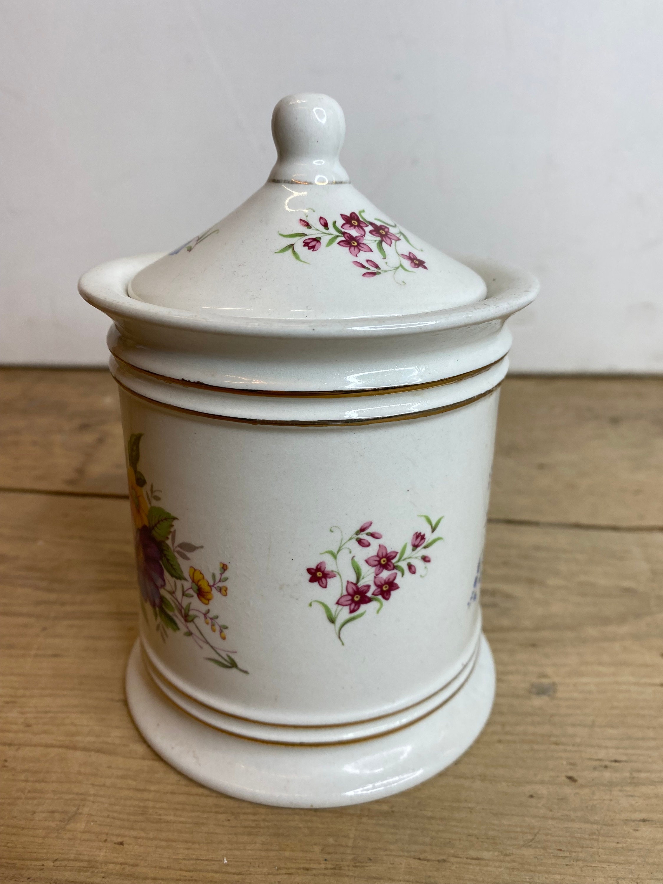 Vintage Old Foley / James Kent Lidded Pot / Preserve Jar - White Pot ...