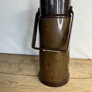 Vintage Aladdin Vacuum Flask With Pump 1960's Plastic Black and Brown ...