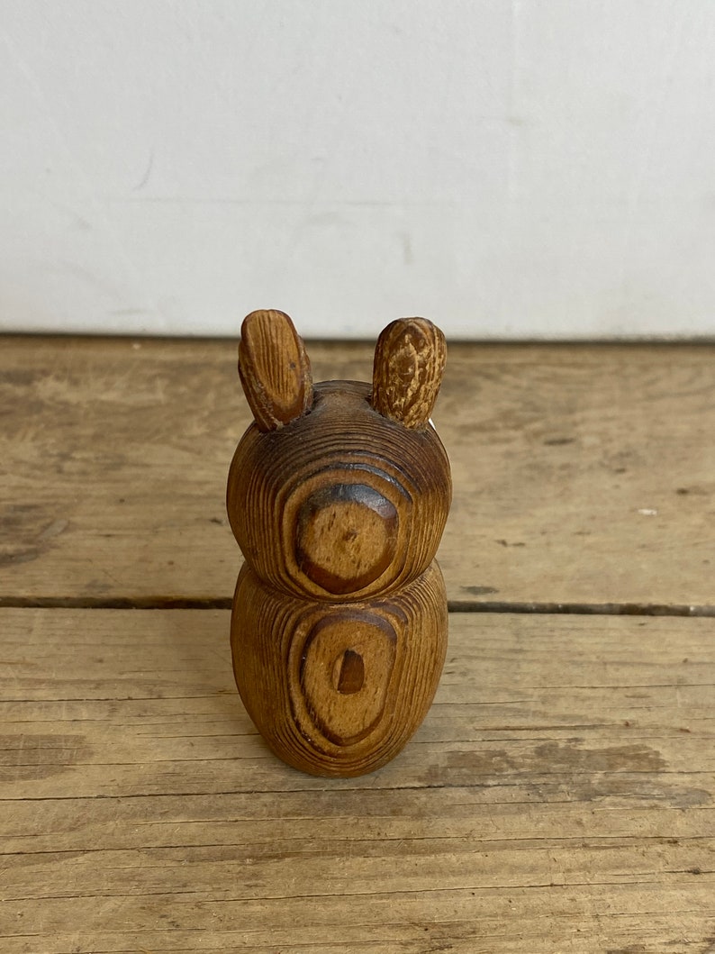 Vintage Hand Carved Wooden Rabbit Using the Wood's Own - Etsy UK