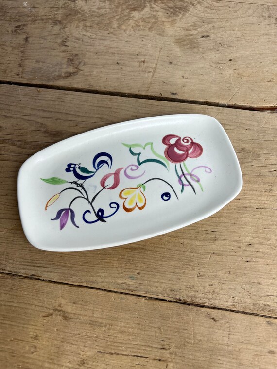 Vintage Poole Traditional Rectangular Pin Dish Patter… - Gem