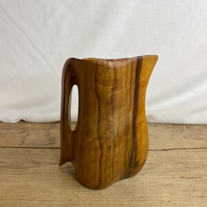 Vintage Carved Wooden Jug Beautiful Natural Item. Very Good Condition ...