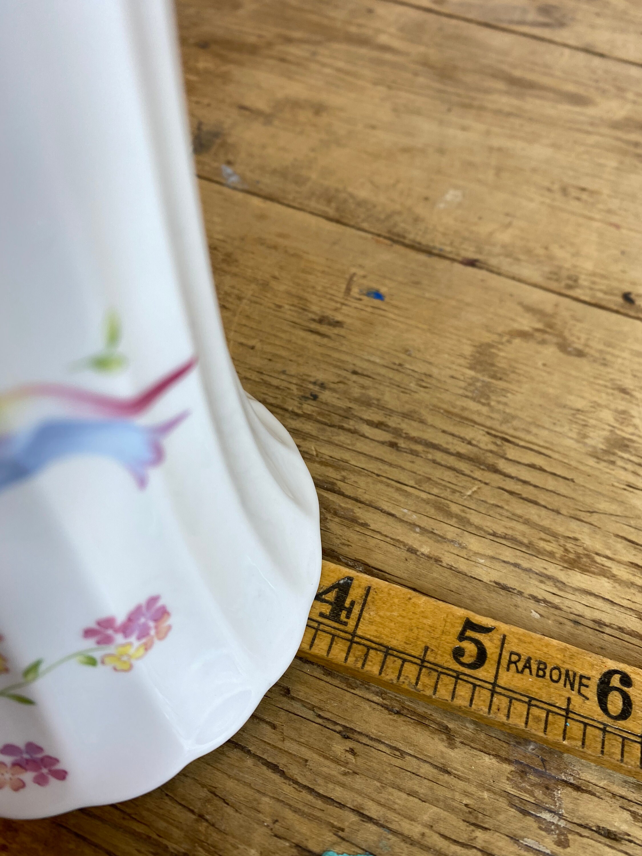 Vintage Spode Bouquet Tall Vase. White With Pretty Bird - Etsy