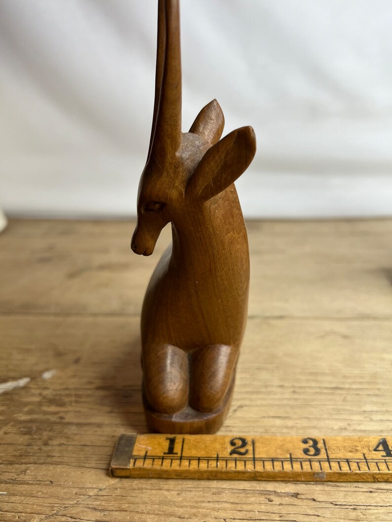 Vintage Hand Carved Antelope Figure / Ornament. Good Condition - Etsy